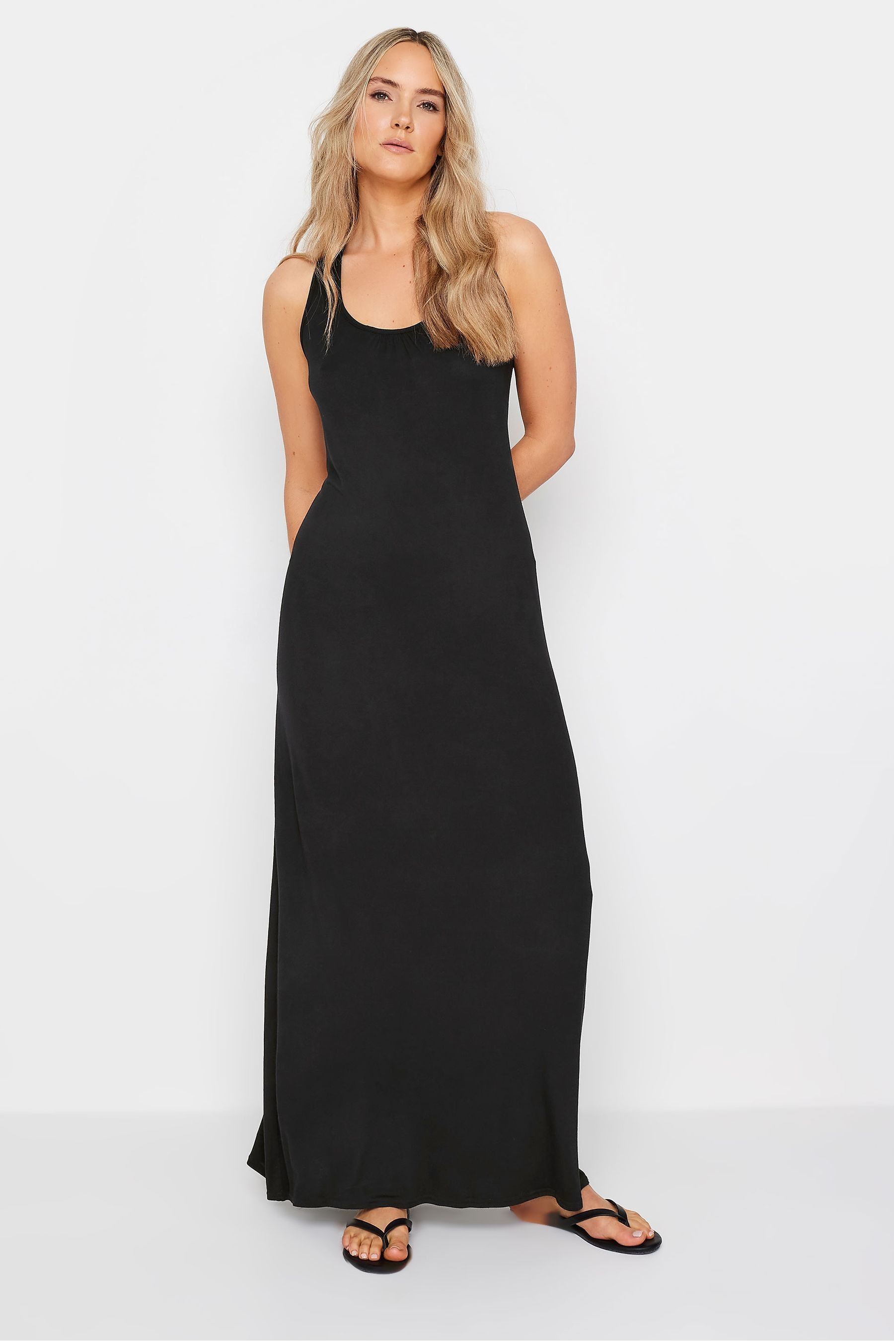 Buy Long Tall Sally Black Tall Racer Back Maxi Dress from the Next UK ...