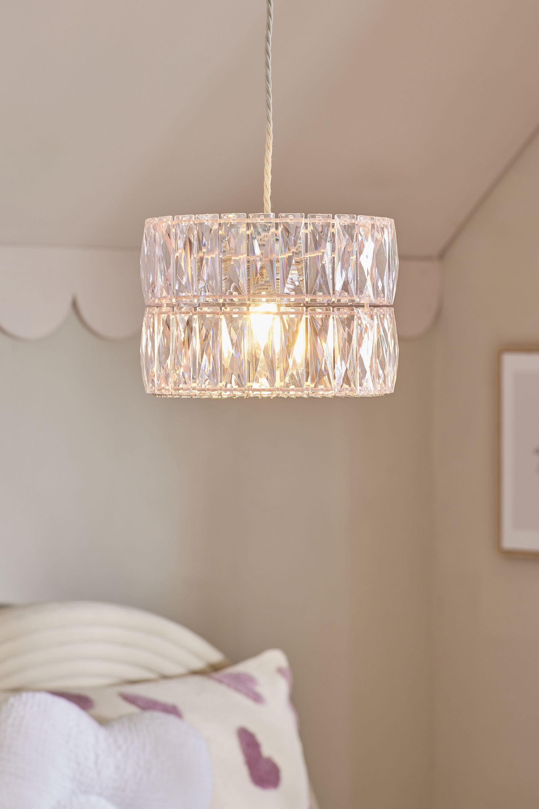 Buy Pink Easy Fit Aria Pendant Light Shade from the Next UK online shop