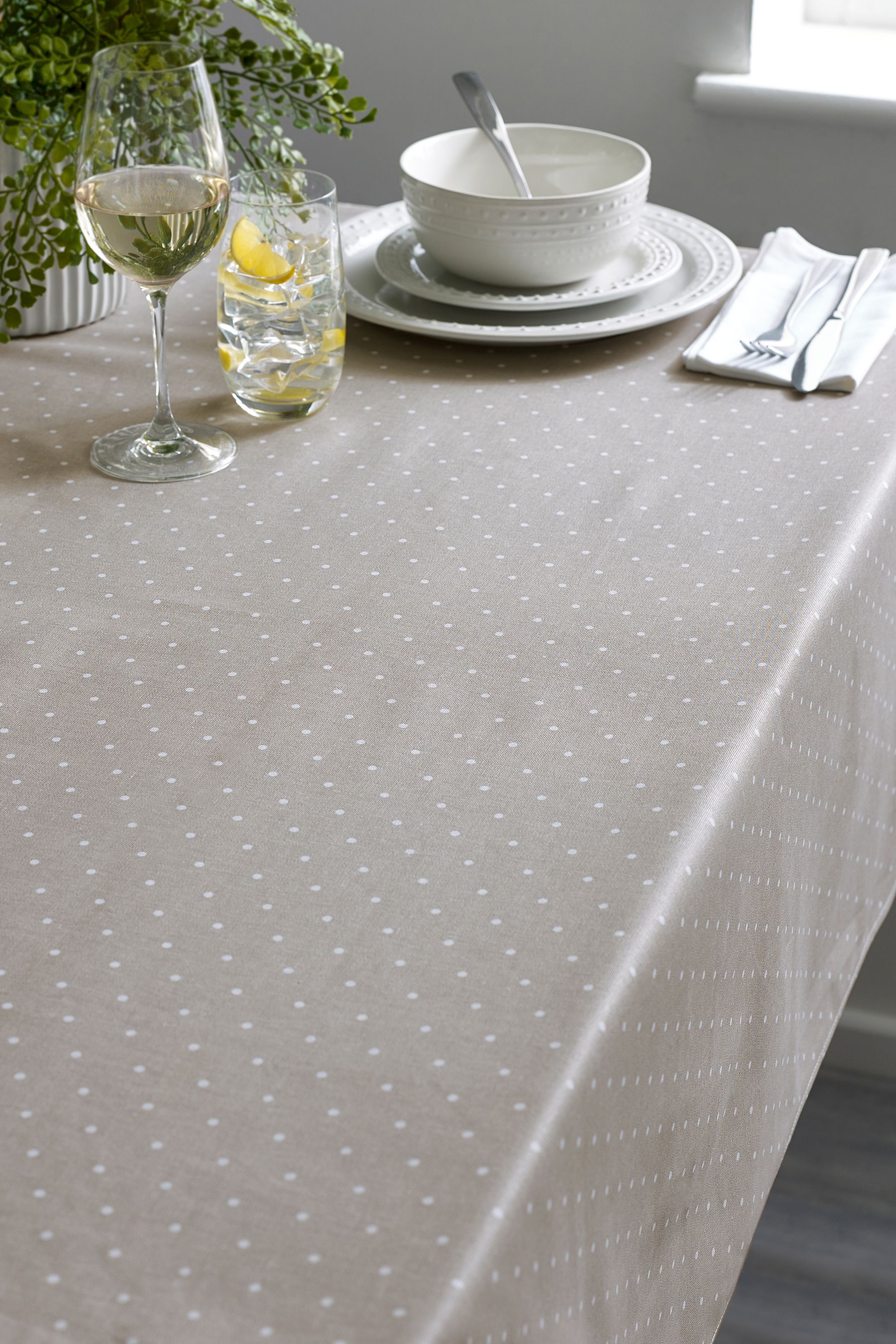 Buy Natural Spot Wipe Clean Table Cloth from the Next UK online shop