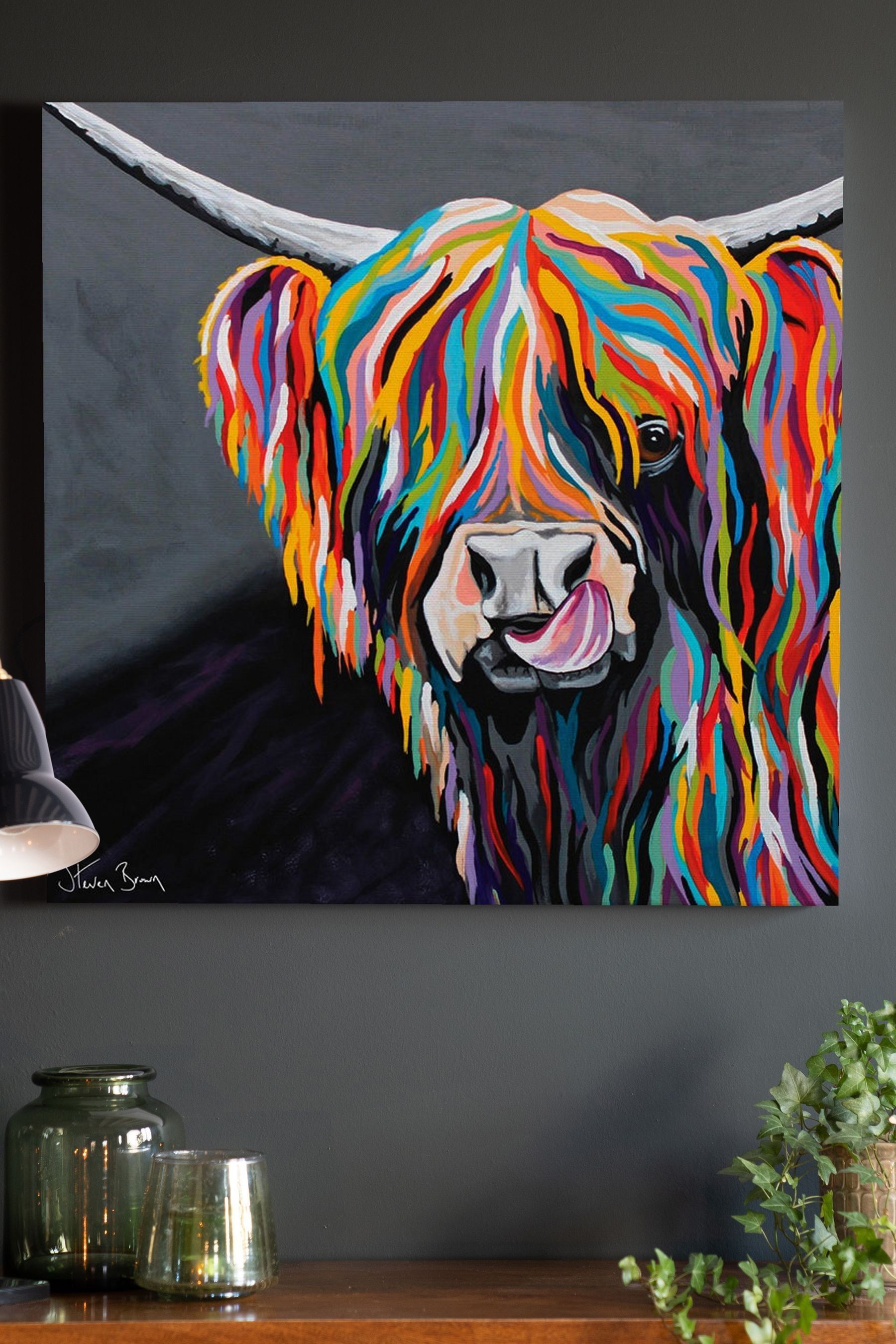 Buy Steven Brown Art Grey Heather McCoo Large Canvas Print from the ...