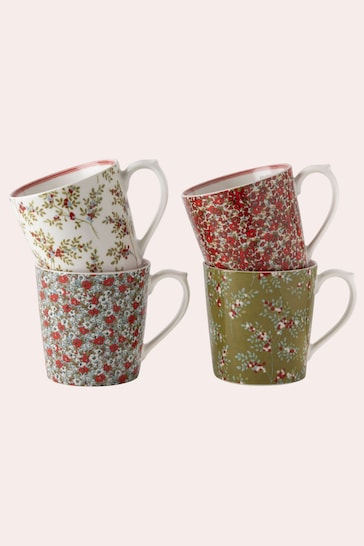 Buy Laura Ashley Set of 4 Green Stockbridge Green Mugs from the Next UK ...