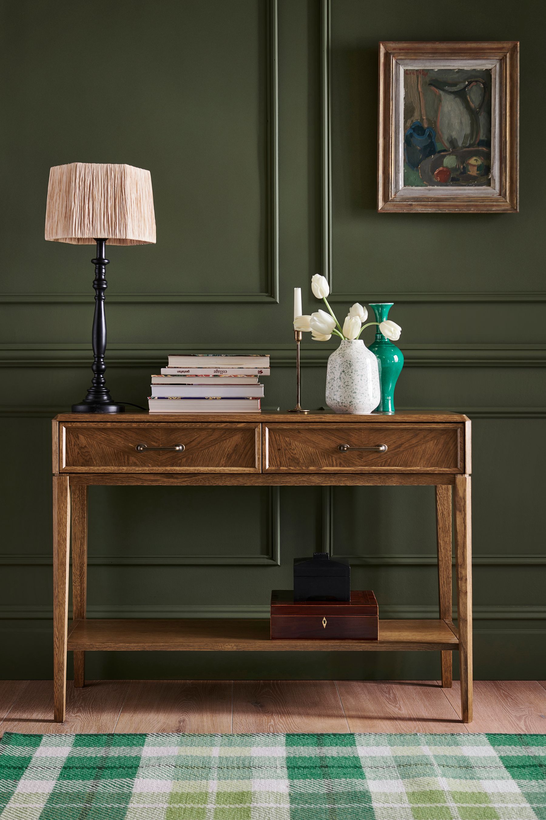 Buy Nina Campbell Dark Oak Tedworth Console Table from the Next UK ...