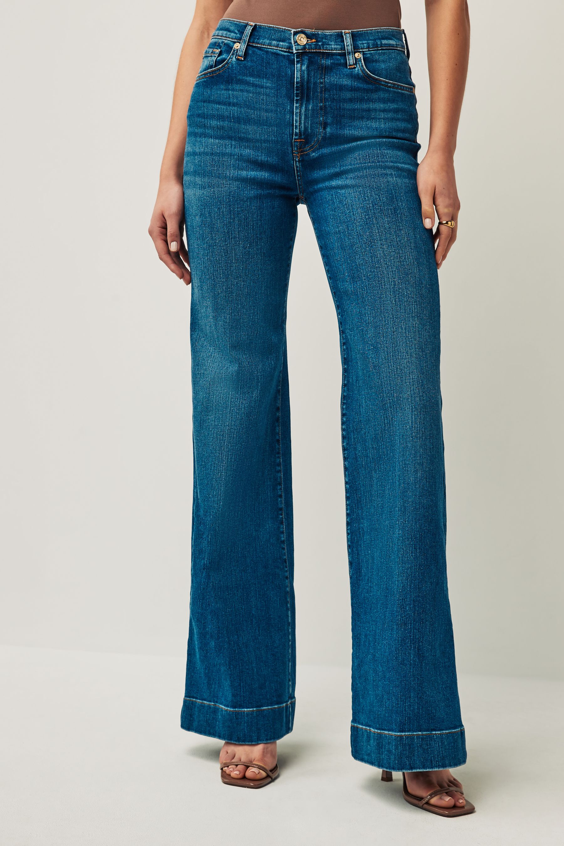 Buy 7 For All Mankind Blue Dojo Soho Wide-Leg Jeans from the Next UK ...