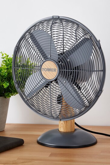 Buy Tower Grey Scandi 12" Metal Desk Fan from the Next UK online shop