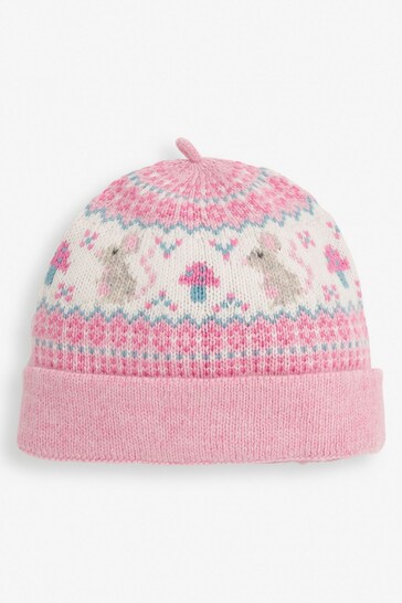 Buy JoJo Maman Bébé Baby Pink Mouse Fair Isle Hat from the Next UK ...