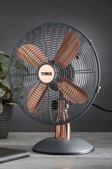Buy Tower Grey 12 Inch Metal Desk Fan from the Next UK online shop