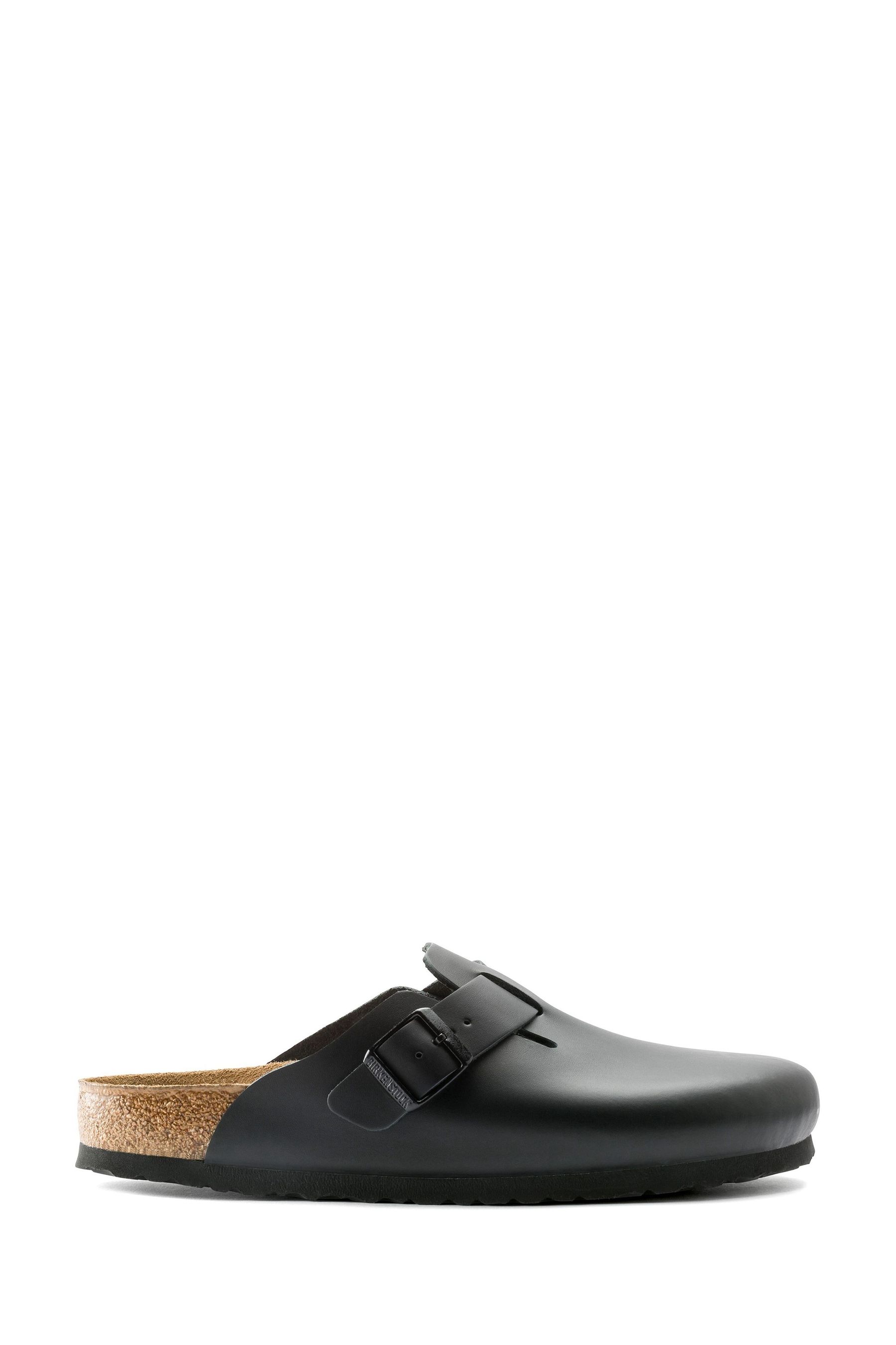 Buy Birkenstock Black Smooth Leather Boston Clogs from the Next UK ...