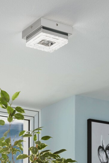 Buy Eglo Silver Fradelo LED Crystal Ceiling Light from the Next UK ...