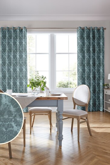 Buy Laura Ashley Spruce Forden Made To Measure Curtains from the Next ...