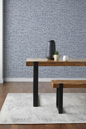 Buy Blue Watercolour Abstract Wallpaper from the Next UK online shop