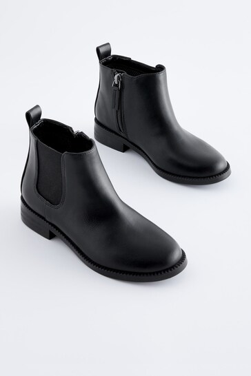 Buy Black Standard Fit (F) Low Chelsea Boots from the Next UK online shop