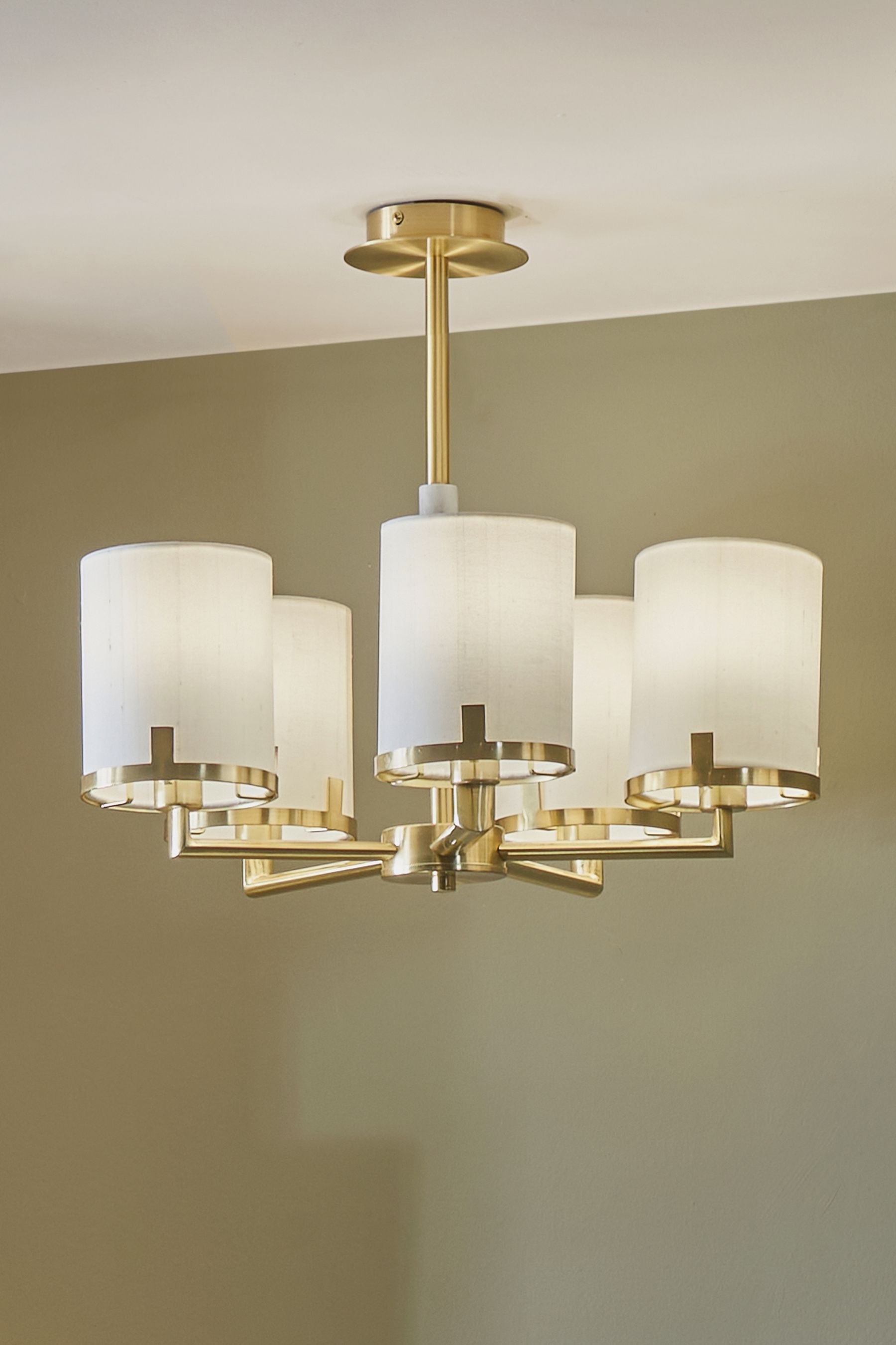 Buy Pacific Champagne Gold Midland Metal And Marble Effect 5 Arm ...