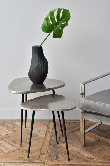 Buy Libra Interiors Silver Set Of 2 Tribeca Side Tables from the Next ...