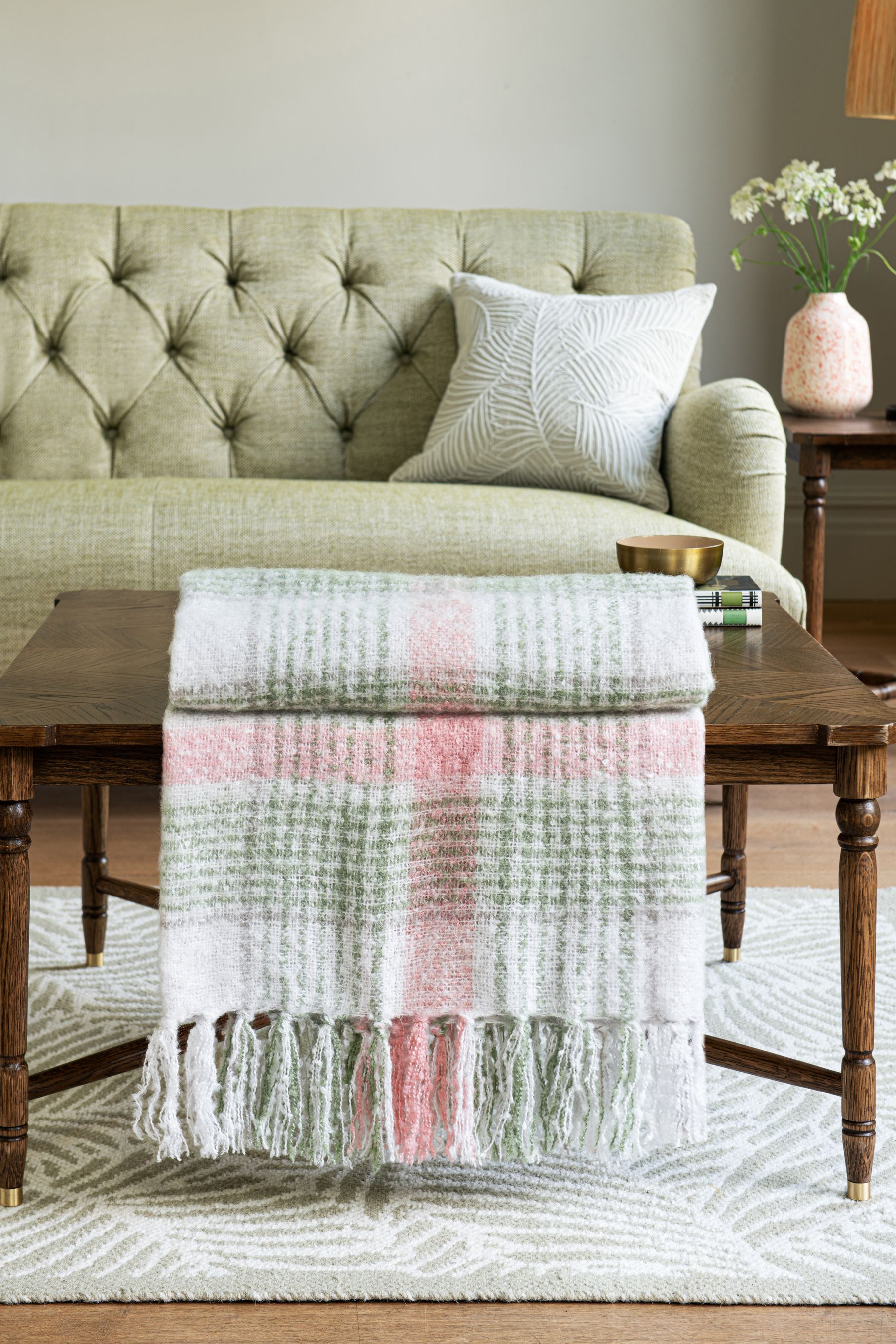 Buy Nina Campbell Pink Check Throw from the Next UK online shop
