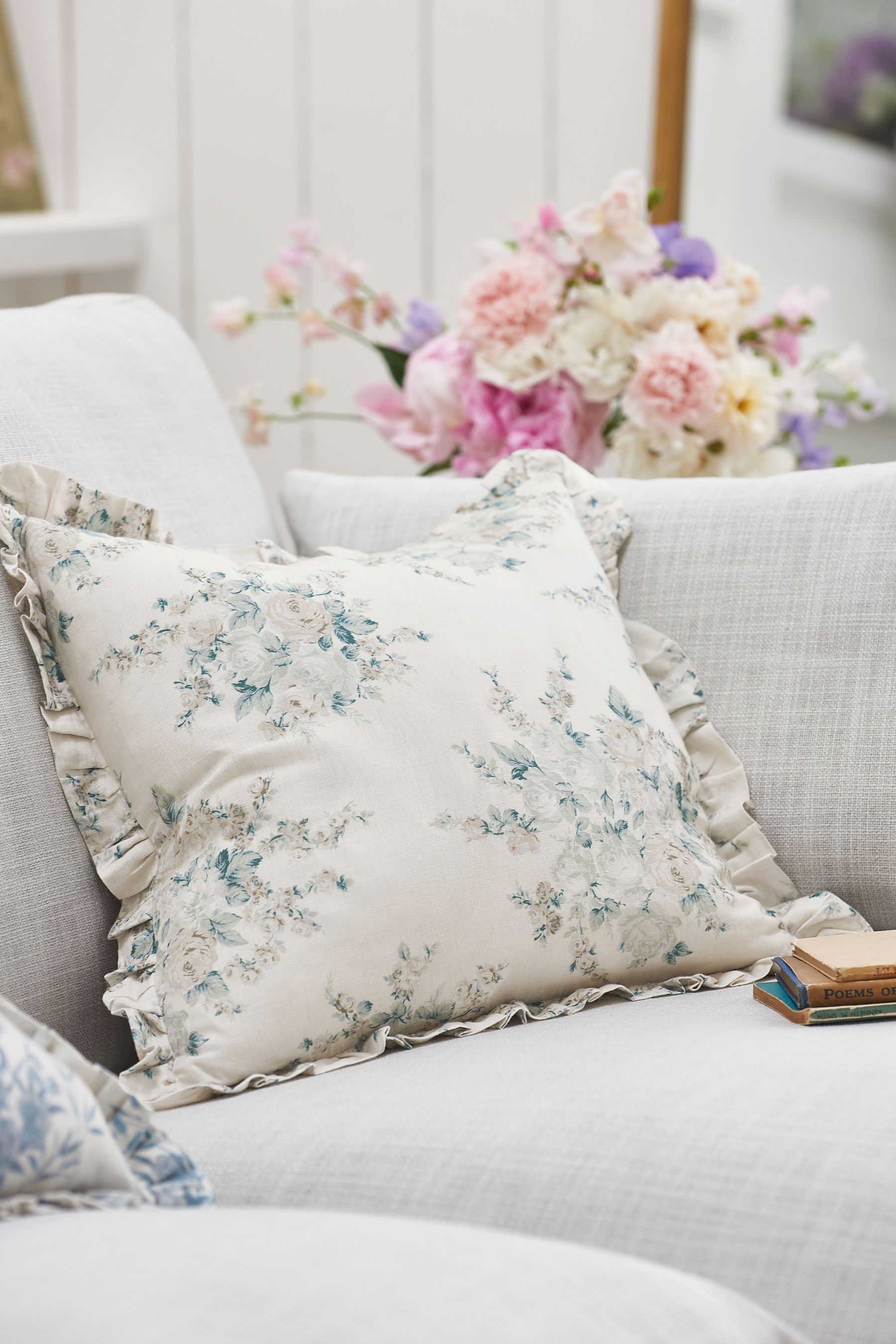 Buy Shabby Chic by Rachel Ashwell® Rose Blossom Teal on Grain Cotton ...