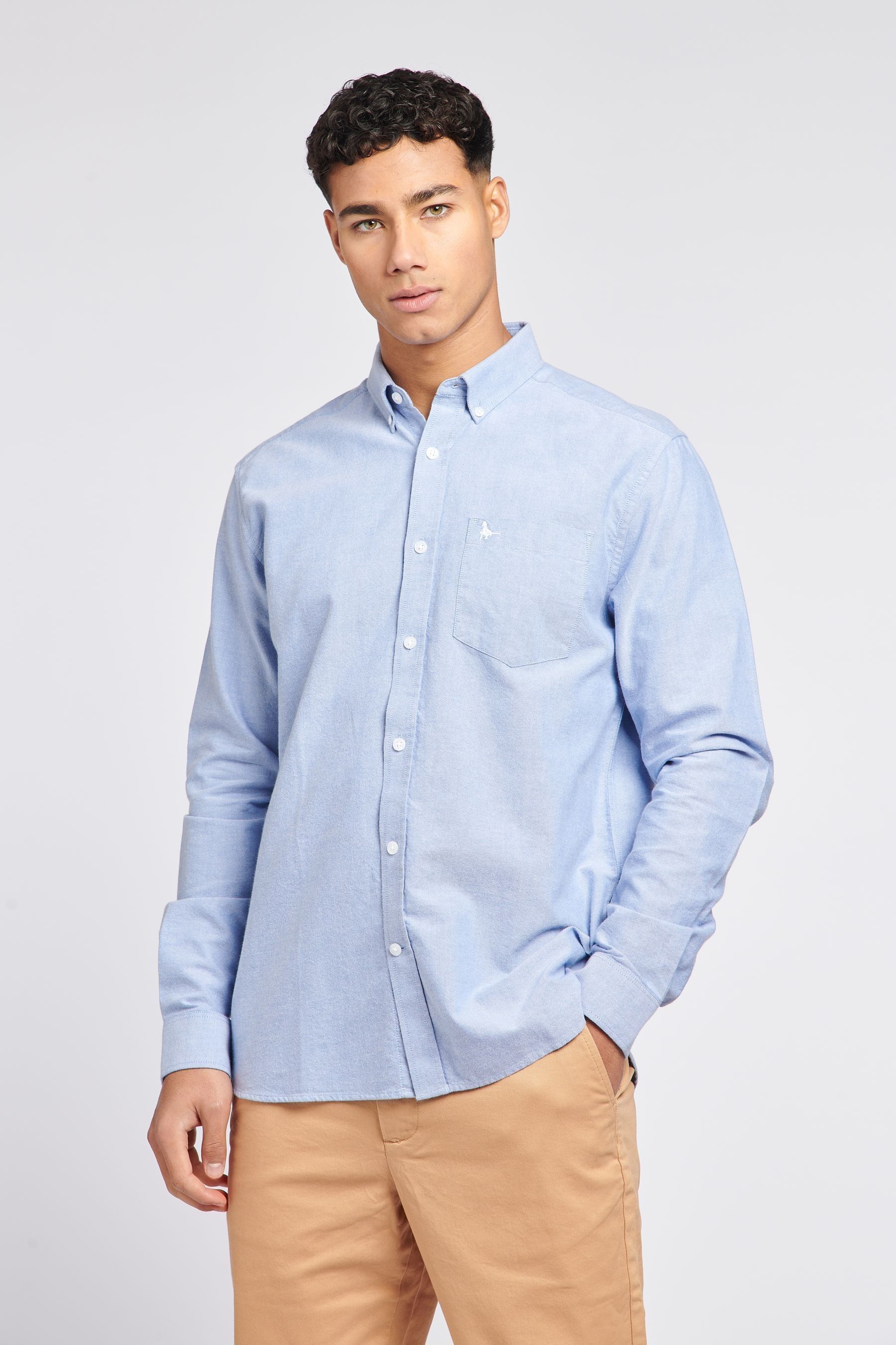 Buy Jack Wills Blue Wadsworth Oxford 100% Cotton Shirt from the Next UK ...