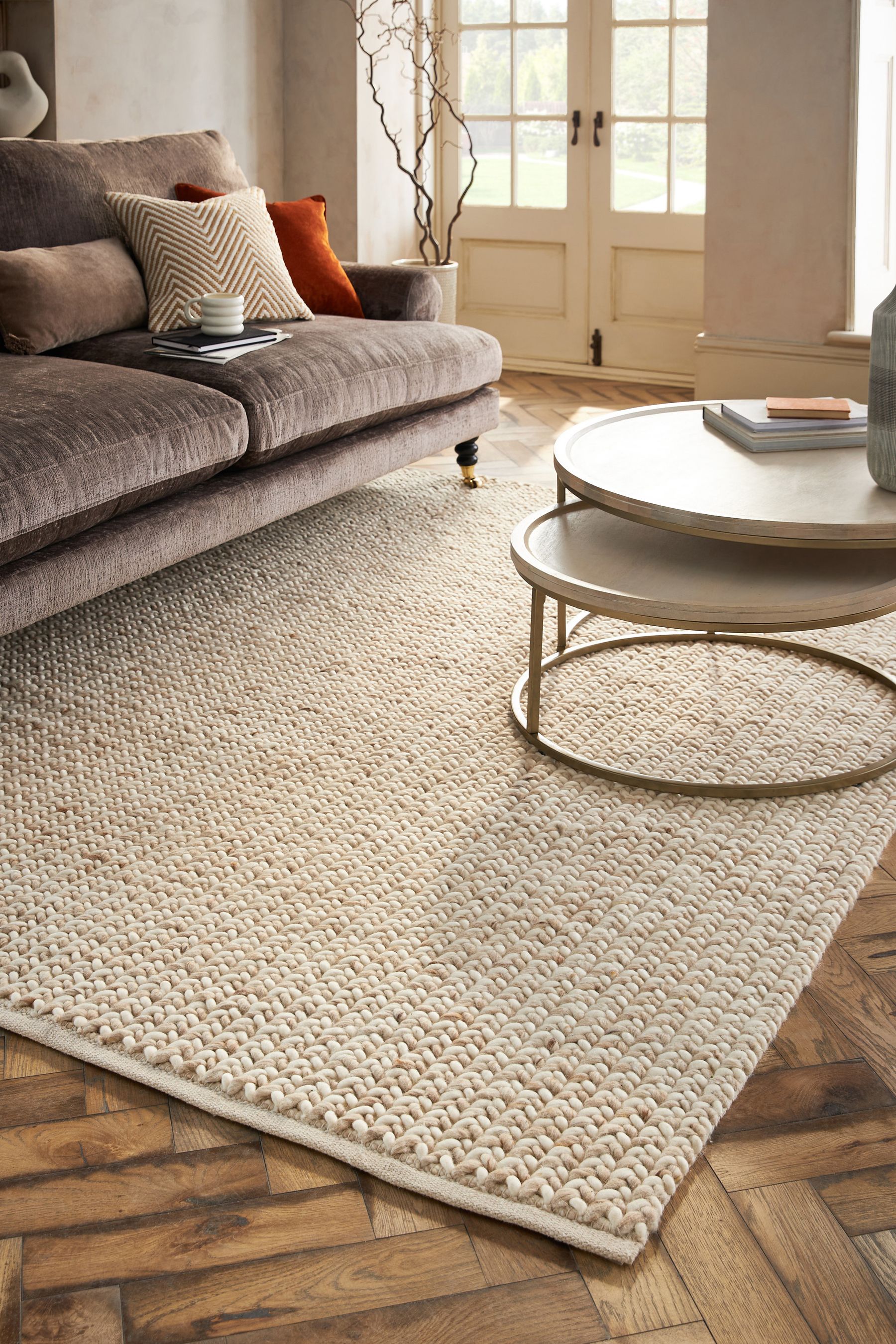 Buy Natural Knit Effect Rug from the Next UK online shop