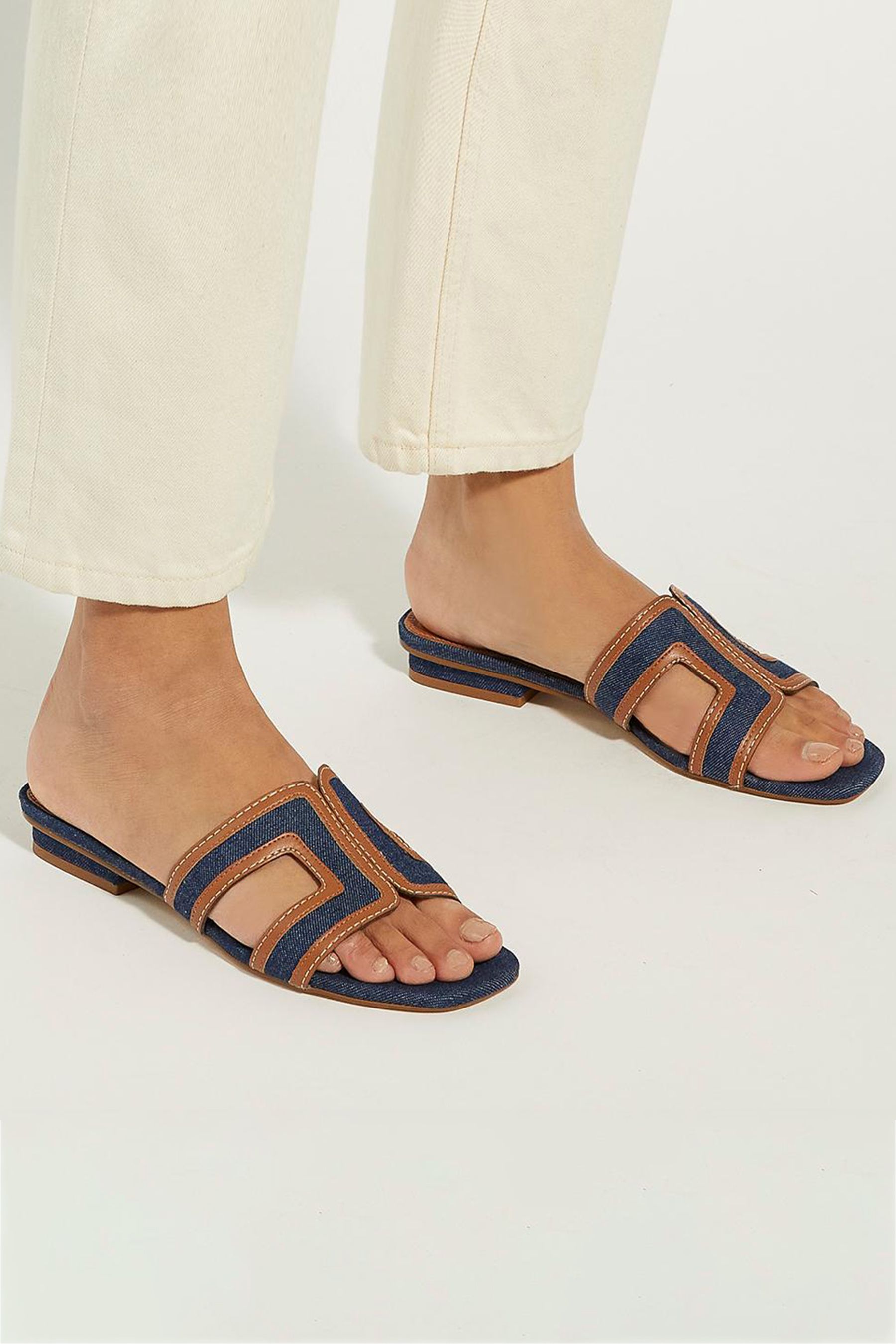 Buy Dune London Blue Loupe Smart Slider Sandals from the Next UK online ...