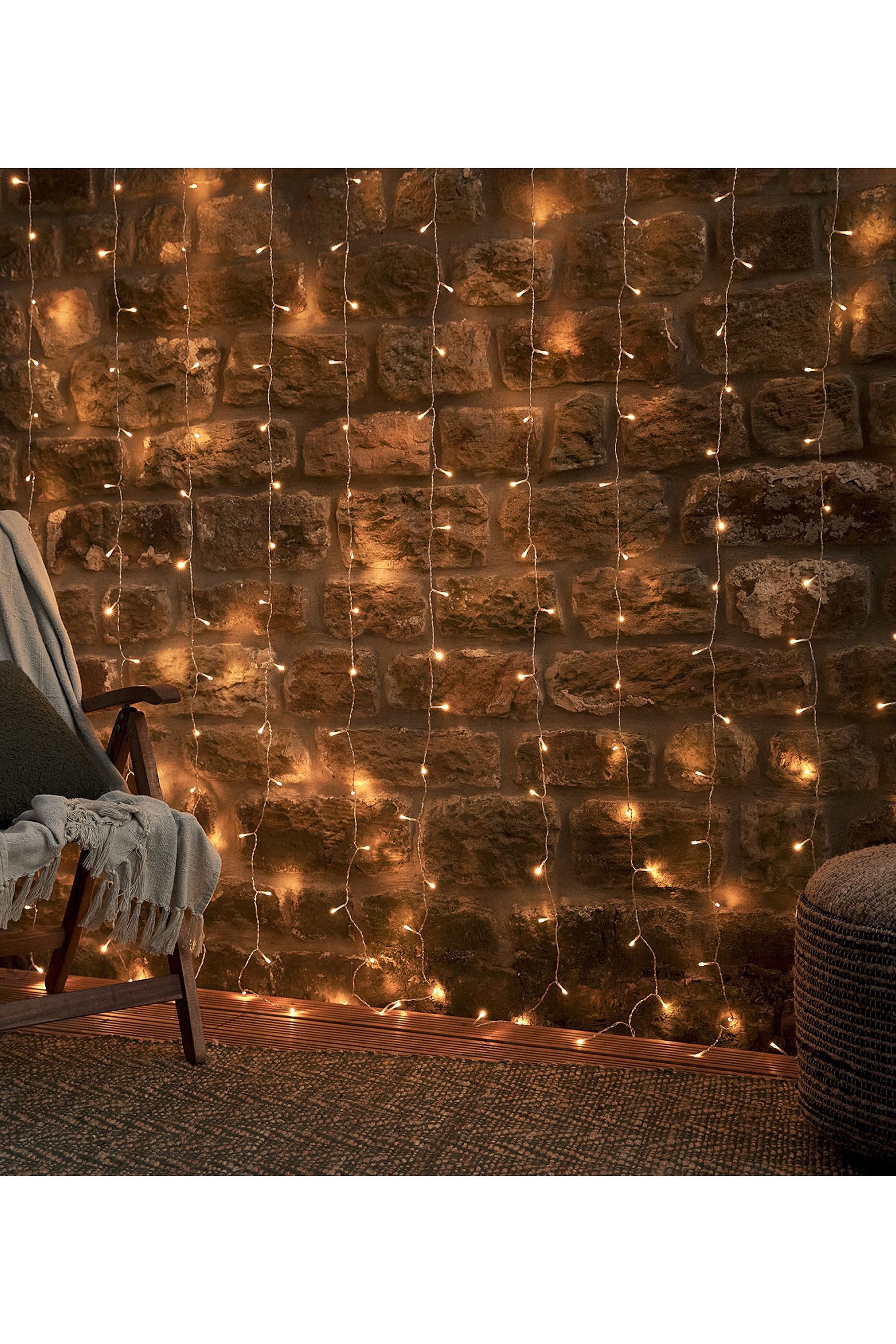 Buy Lights4fun Warm White Dual Colour LED Curtain Lights with Remote ...