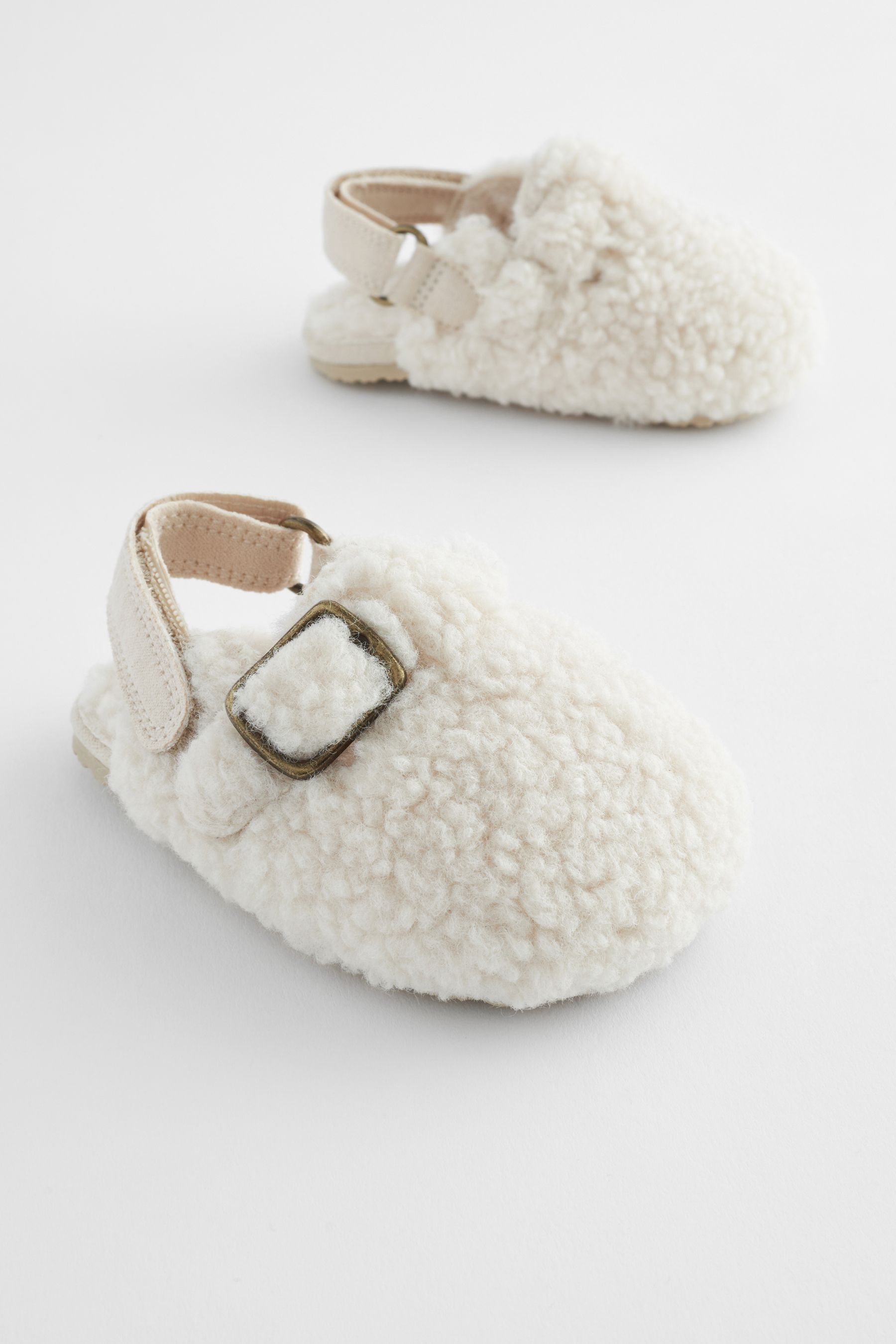 Buy Neutral Borg Baby Clog Shoes (0-18mths) from the Next UK online shop