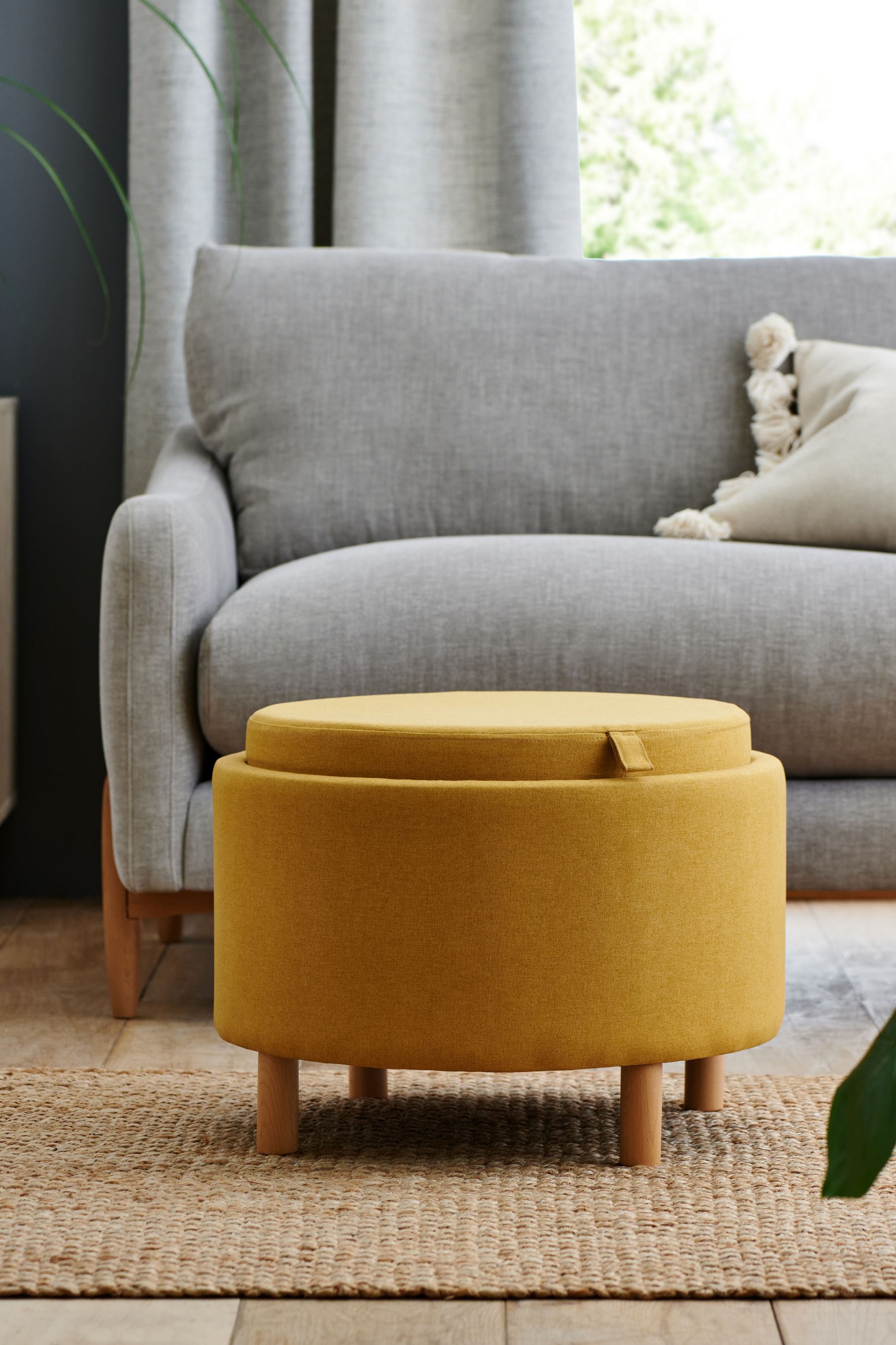 Buy Soft Marl Ochre Yellow Ashton Storage Stool from the Next UK online ...