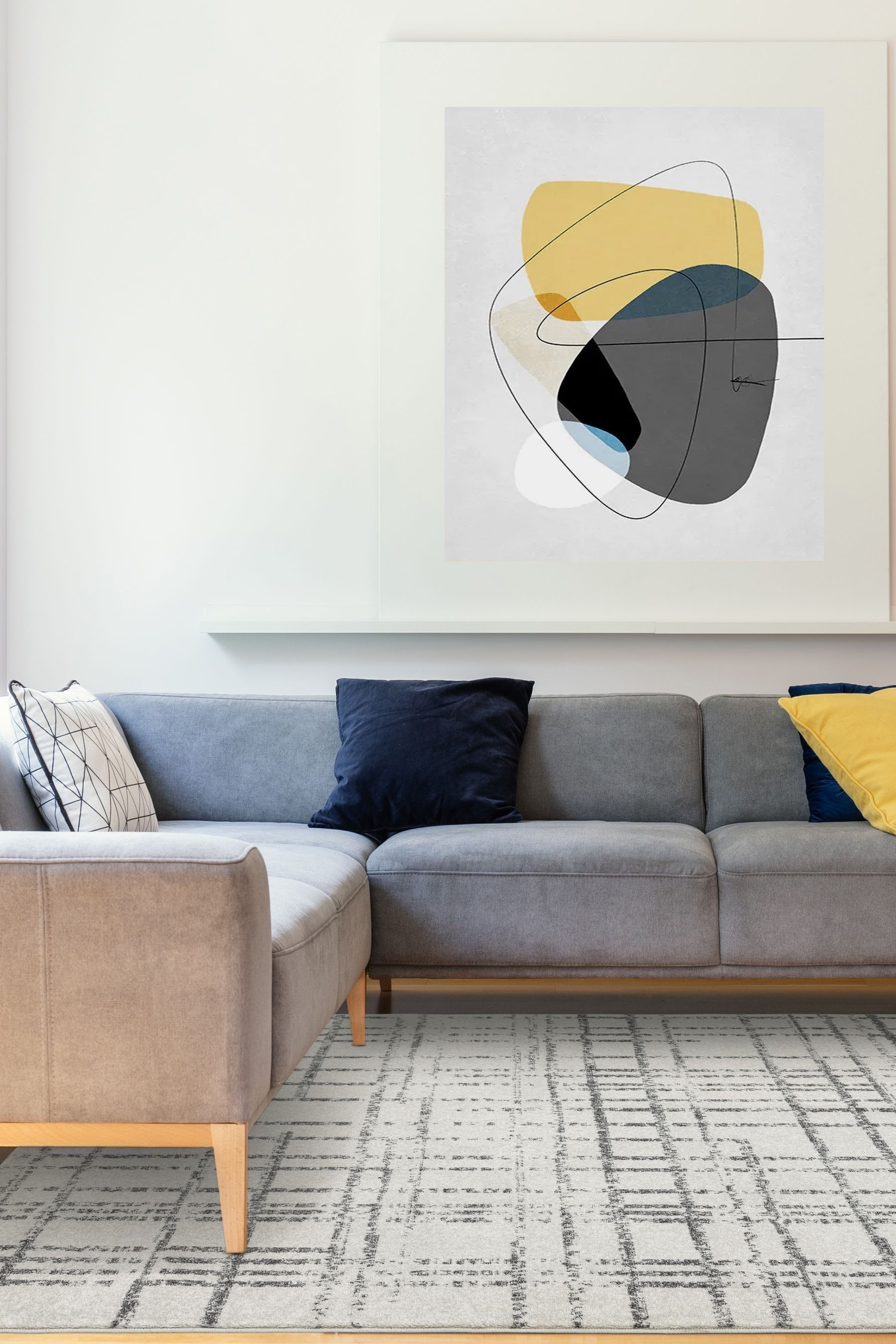 Buy Asiatic Rugs Grey Nova Grid Rug from the Next UK online shop