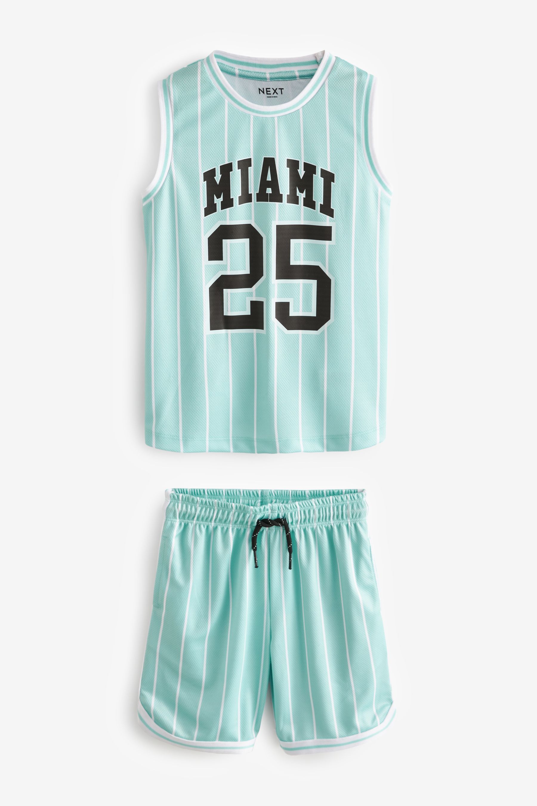 Buy Mint Green Miami Mesh Vest and Shorts Set (3-16yrs) from the Next ...