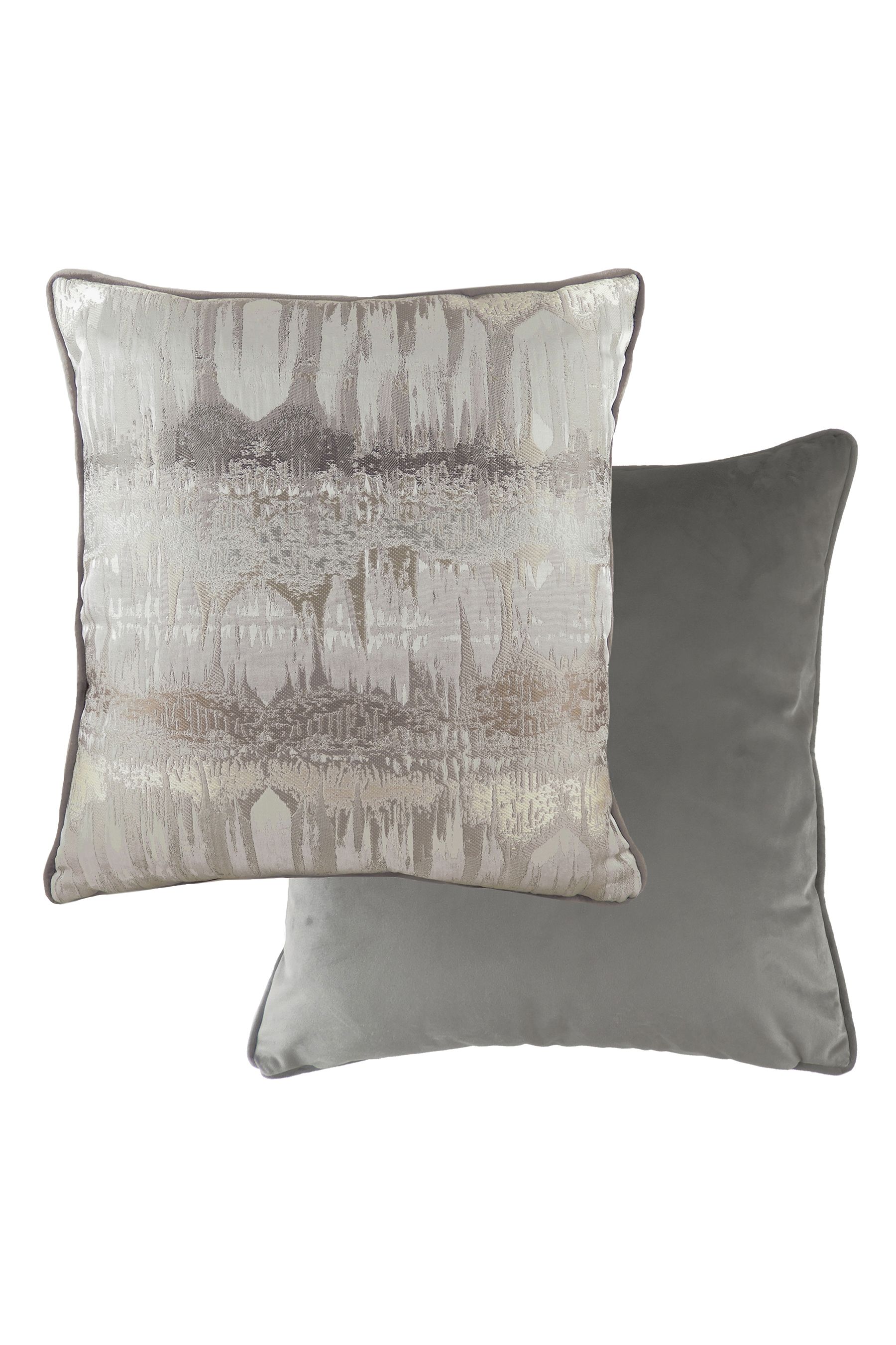 Buy Evans Lichfield Steel Grey Inca Jacquard Polyester Filled Cushion ...