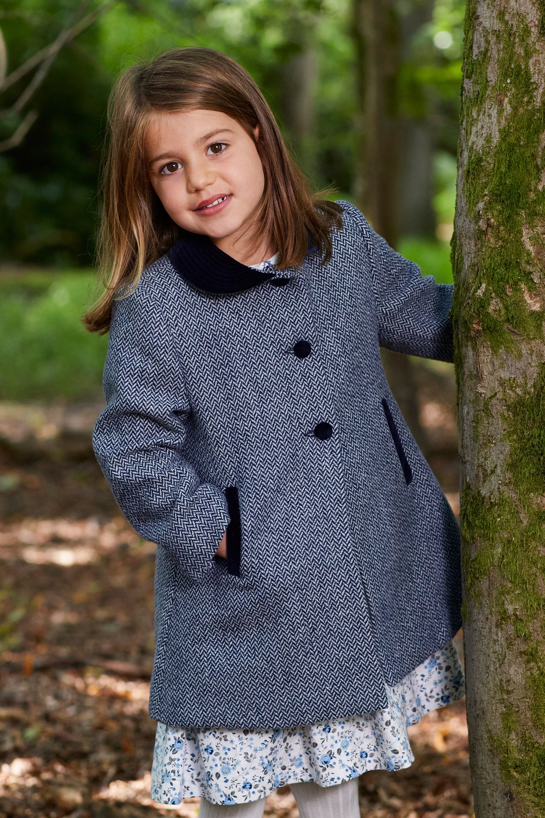 Buy Trotters London Blue Matilda Swing Coat from the Next UK online shop