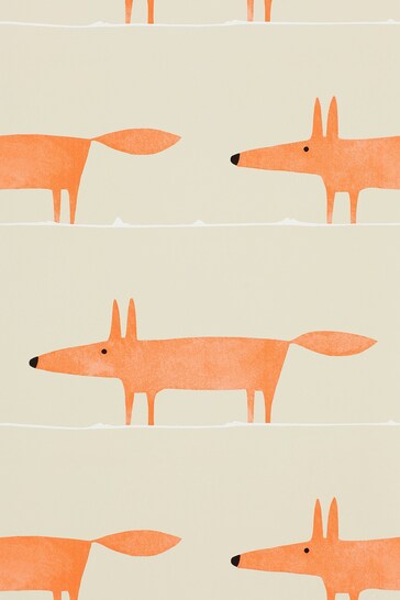Buy Scion Orange Mr Fox Wallpaper Sample Wallpaper from the Next UK ...