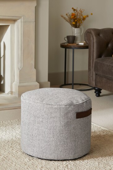 Buy Dove Grey Chunky Weave Pouffe With Handles from the Next UK online shop