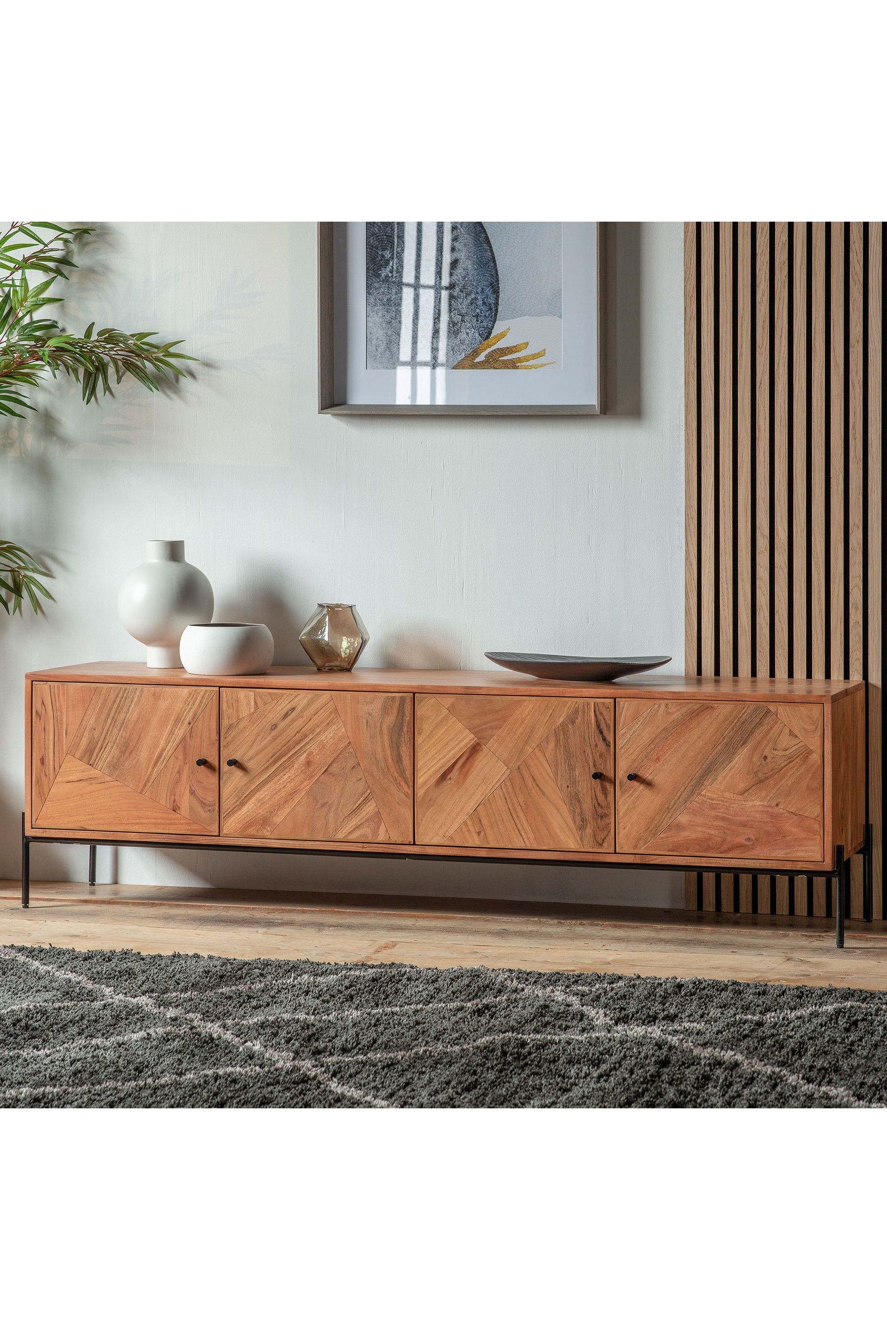 Buy Gallery Home Natural Lilia 4 Door TV Unit from the Next UK online shop