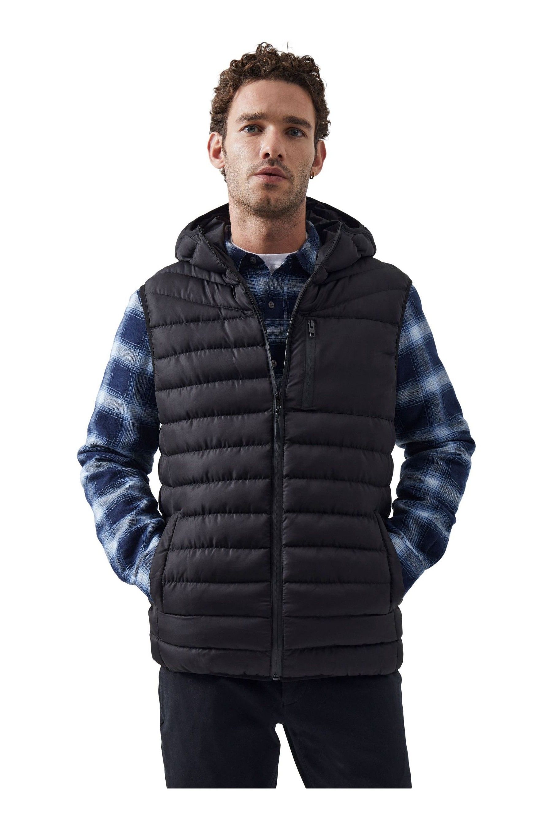 Buy French Connection Black Baffle Gilet from the Next UK online shop