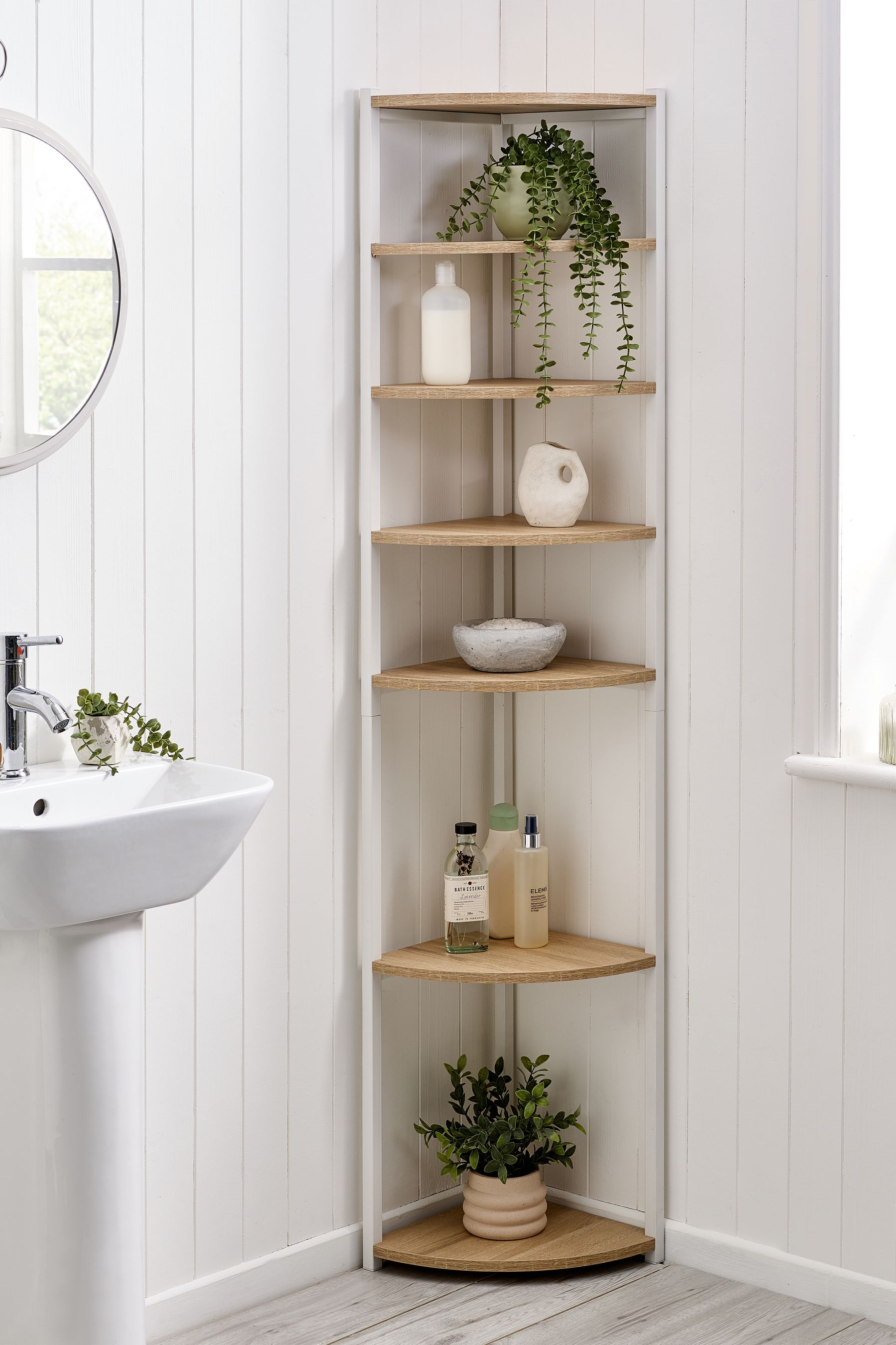 Buy Natural Chalk Malvern Corner Shelf Unit from the Next UK online shop