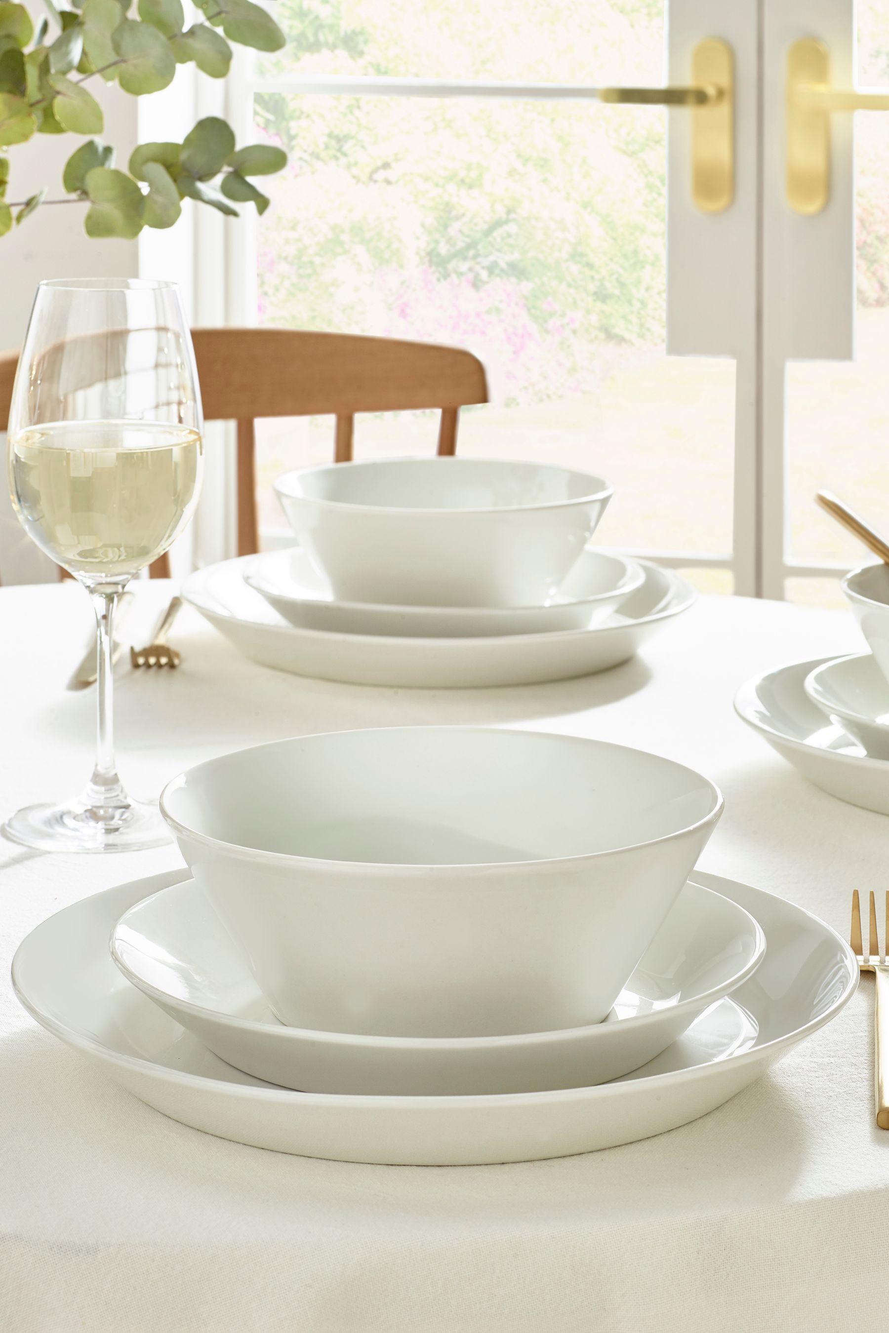 Buy 12 Piece White Garda Tapered Dinner Set from the Next UK online shop