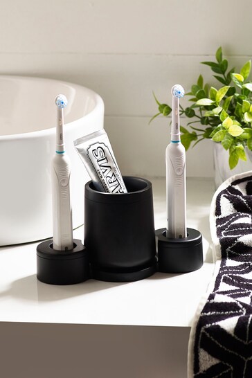 Buy Black Moderna Electric Toothbrush Holder and Tumbler from the Next ...