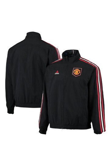Buy adidas Black Manchester United Reversible Anthem Jacket from the ...