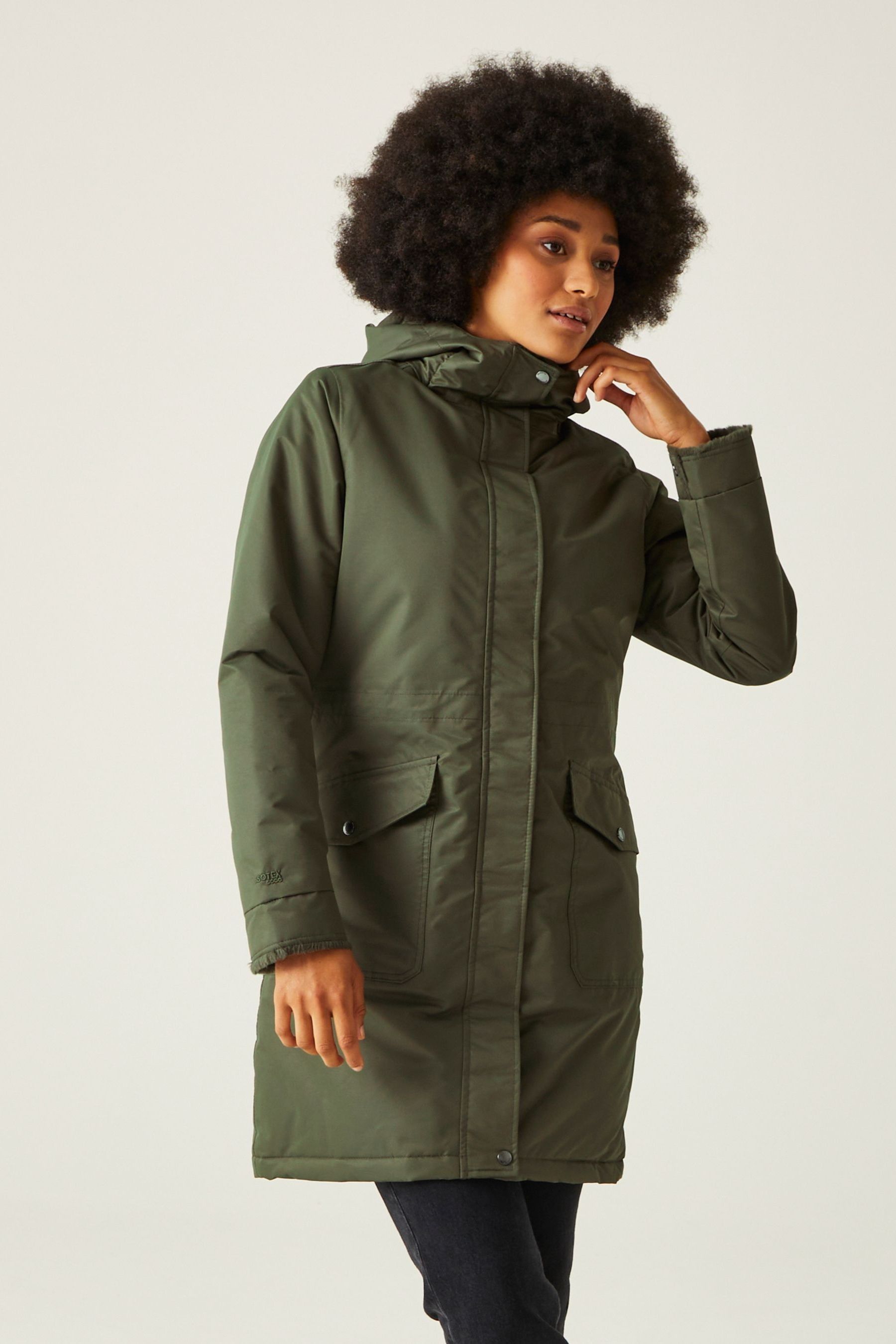 Buy Regatta Green Romine II Long Length Waterproof Jacket from the Next ...