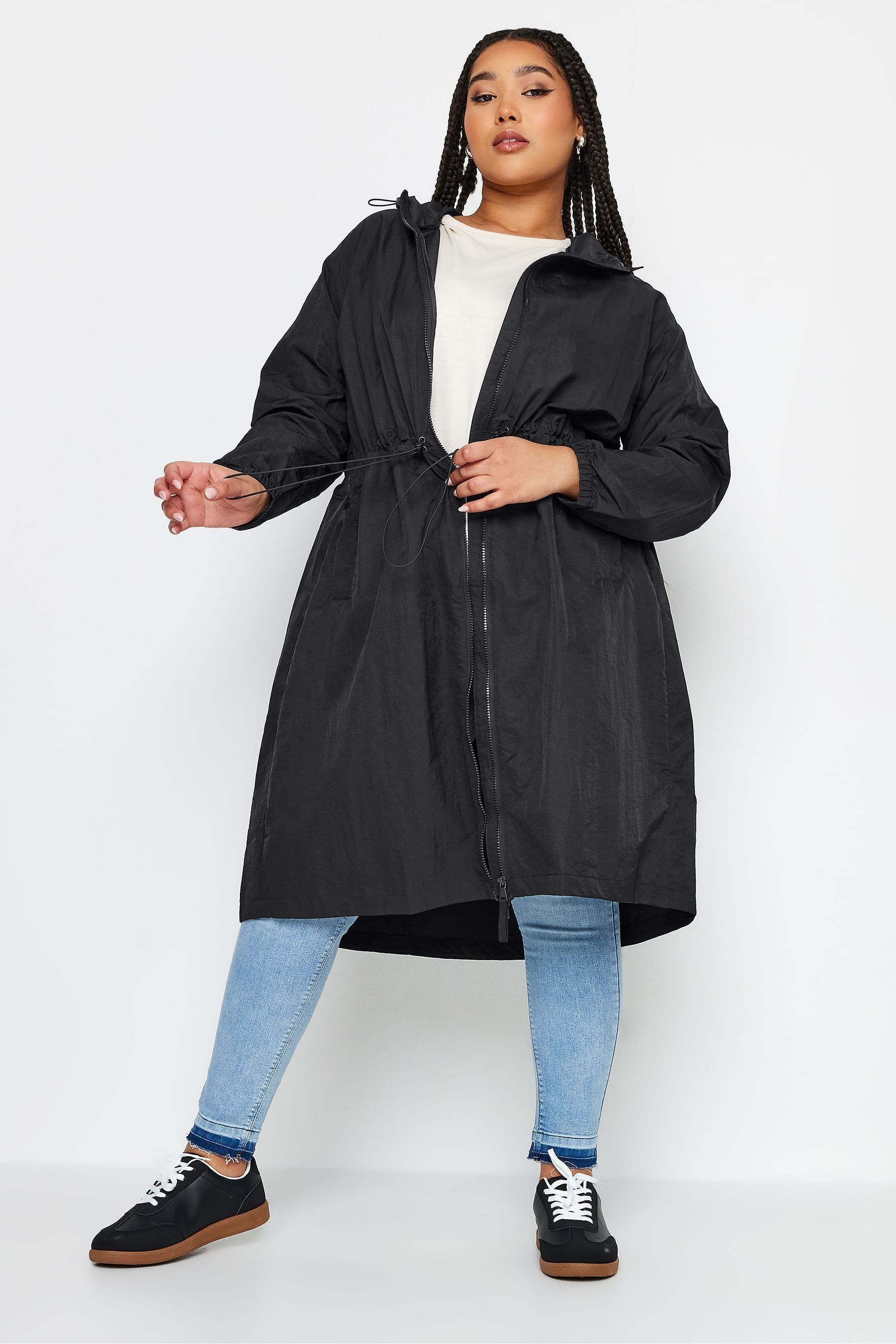 Buy Yours Curve Black Lightweight Longline Parka Jacket from the Next ...