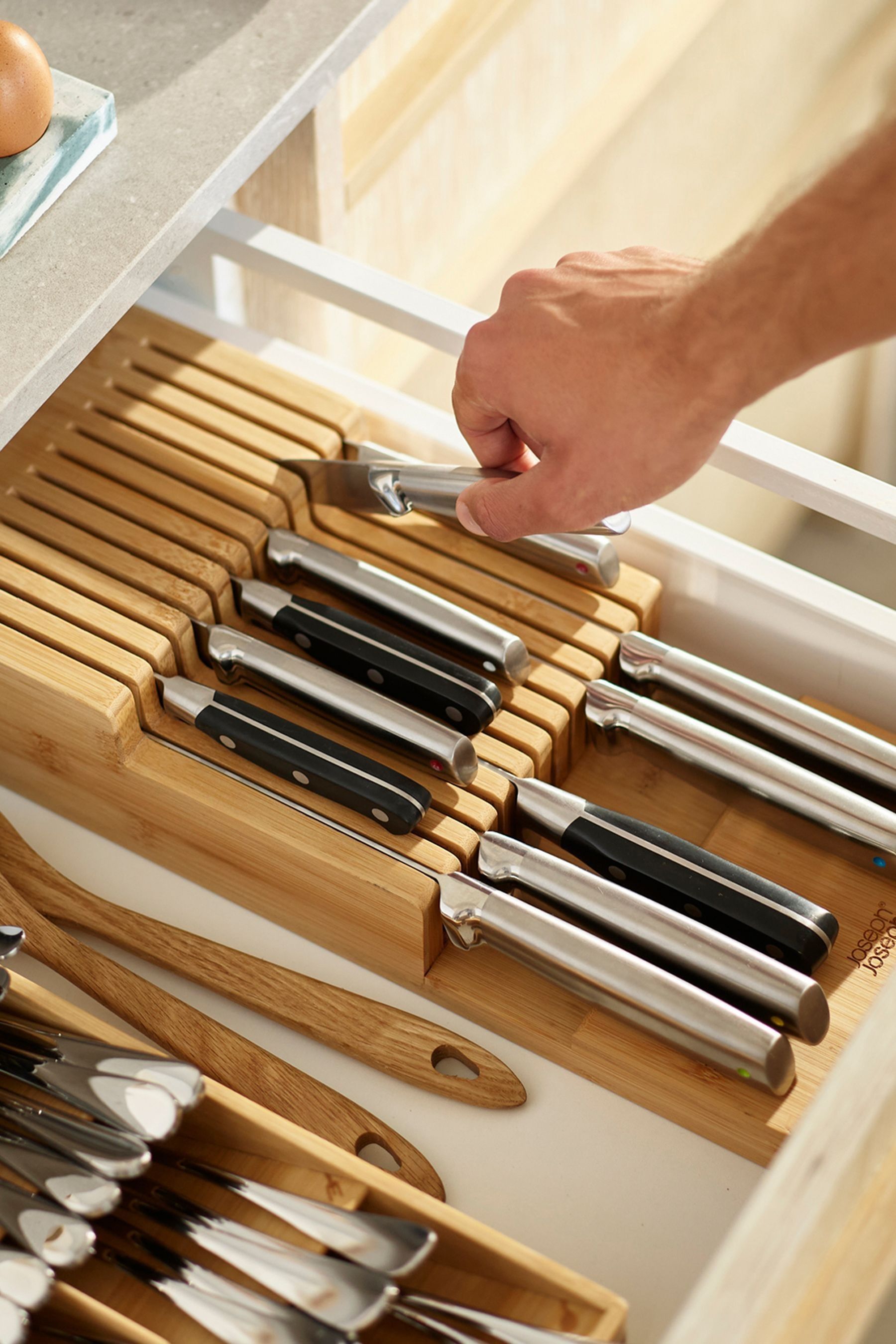 Buy Joseph Joseph Bamboo Large 2-Tier In-Drawer Knife Organiser from ...