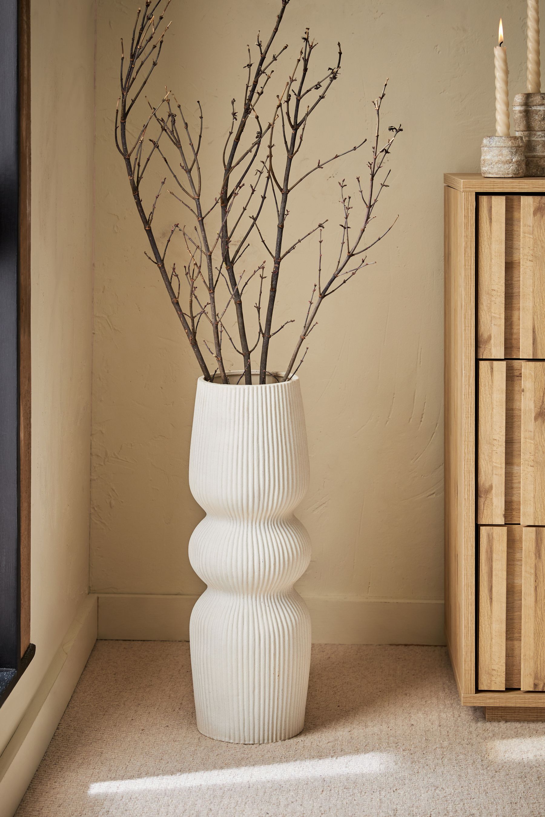 Buy Natural Organic Textured Extra Large Vase from the Next UK online shop