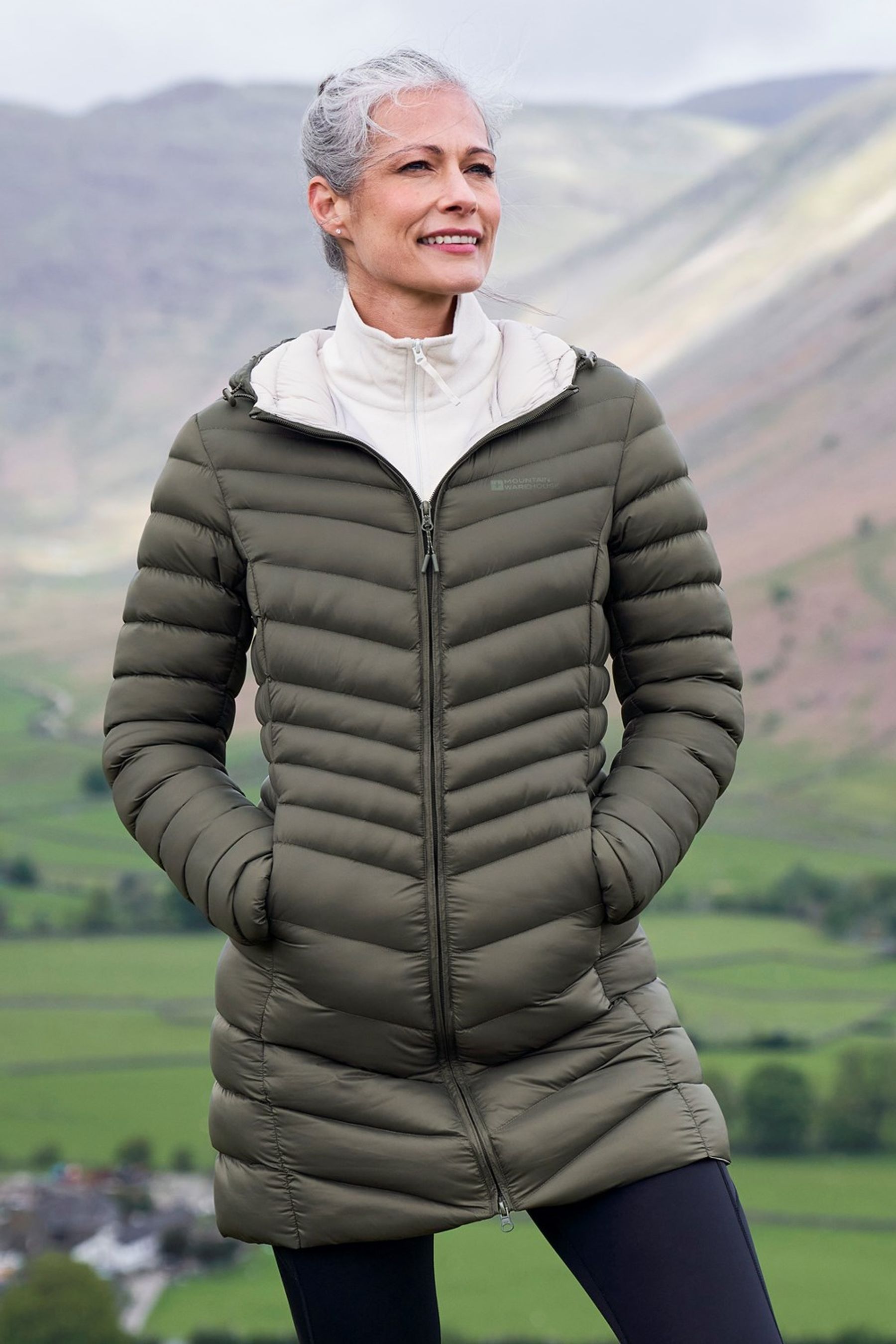 Buy Mountain Warehouse Khaki Florence Womens Long Padded Coat from the ...