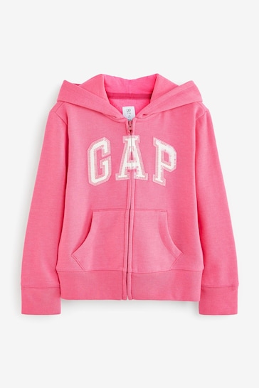 Buy Gap Pink Logo Zip Up Hoodie (4-13yrs) from the Next UK online shop