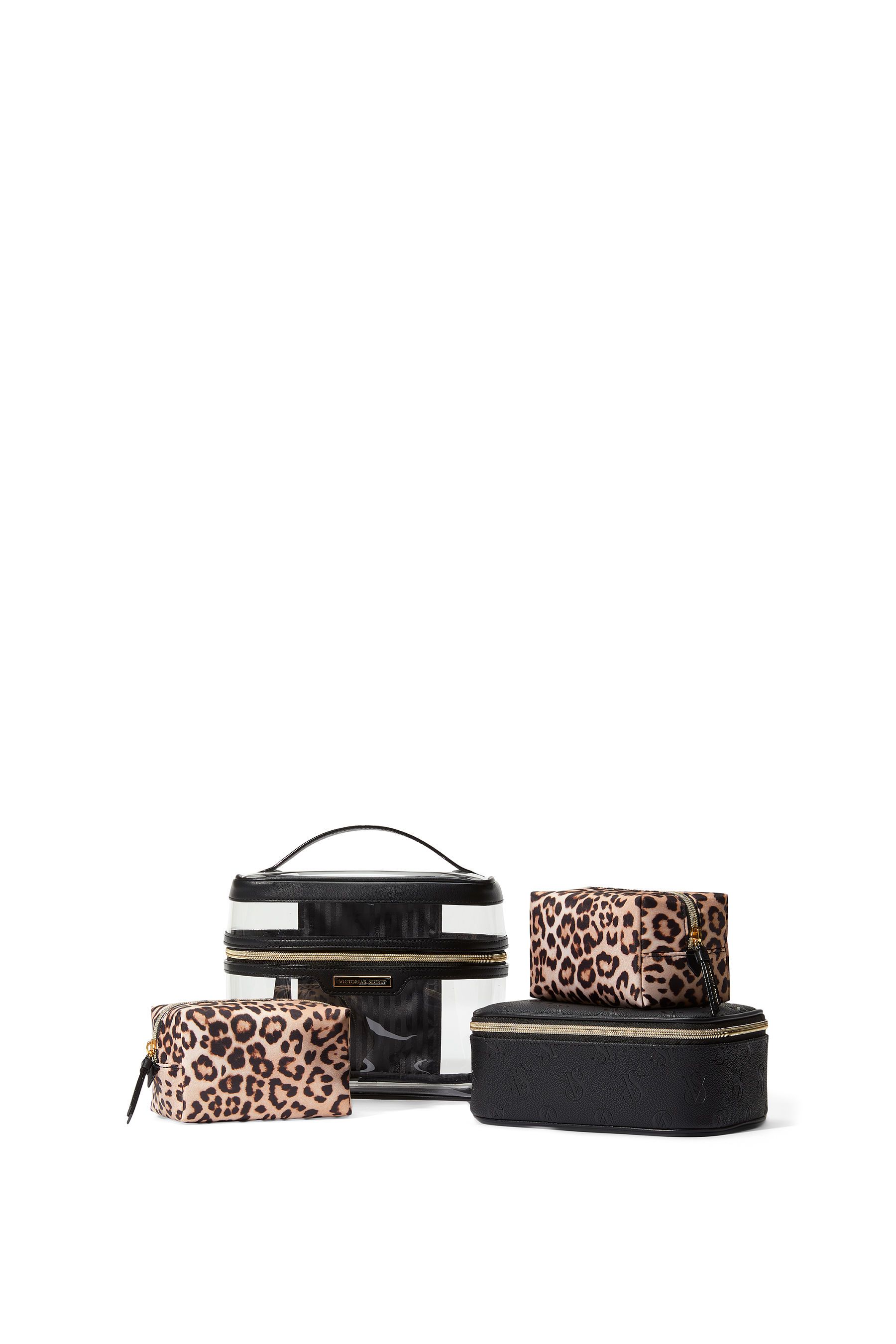 Buy Victoria's Secret Luxe Leopard Brown 4 in 1 Makeup Bag from the ...