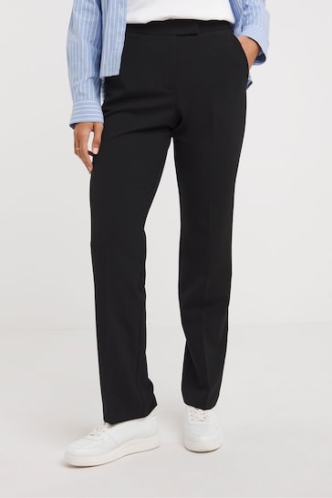Buy JD Williams Black Magisculpt Straight Leg Trousers Long from the ...