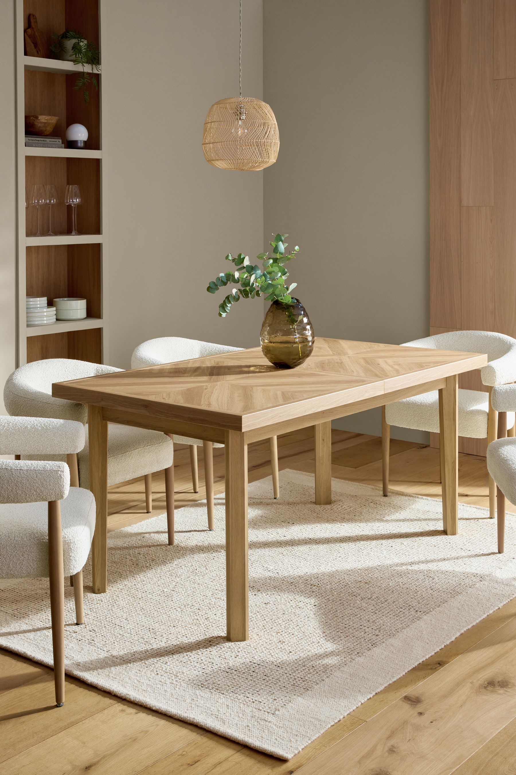 Buy Light Natural Hayford Oak Effect Extending 6 to 8 Seater Dining ...