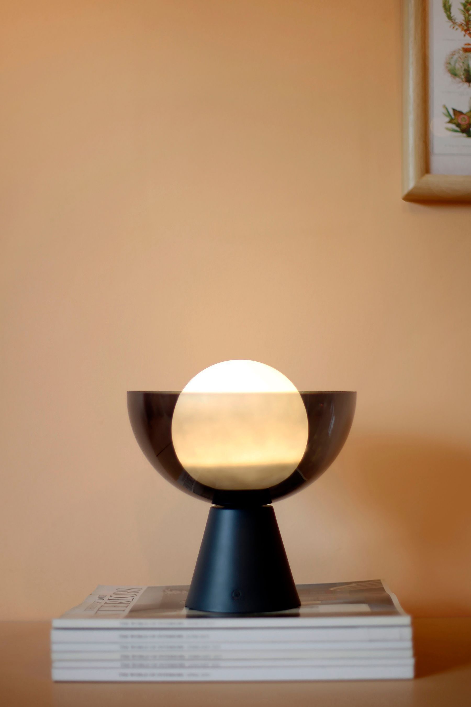 Buy Houseof. Grey Glass Bowl Rechargeable Table Lamp from the Next UK ...
