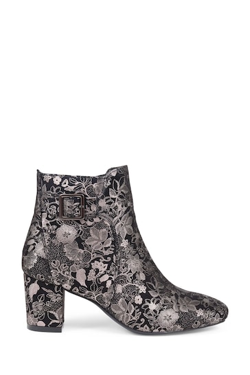 Buy Pavers Heeled Floral Black Ankle Boots from the Next UK online shop