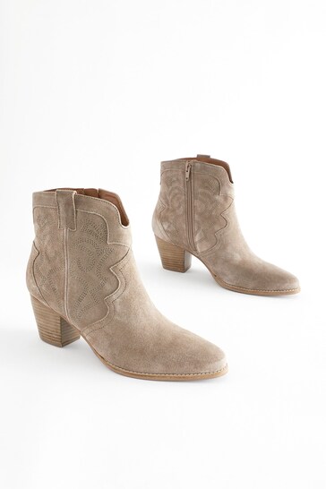 Buy Mink Brown Extra Wide Fit Forever Comfort® Stitched Detail Ankle ...