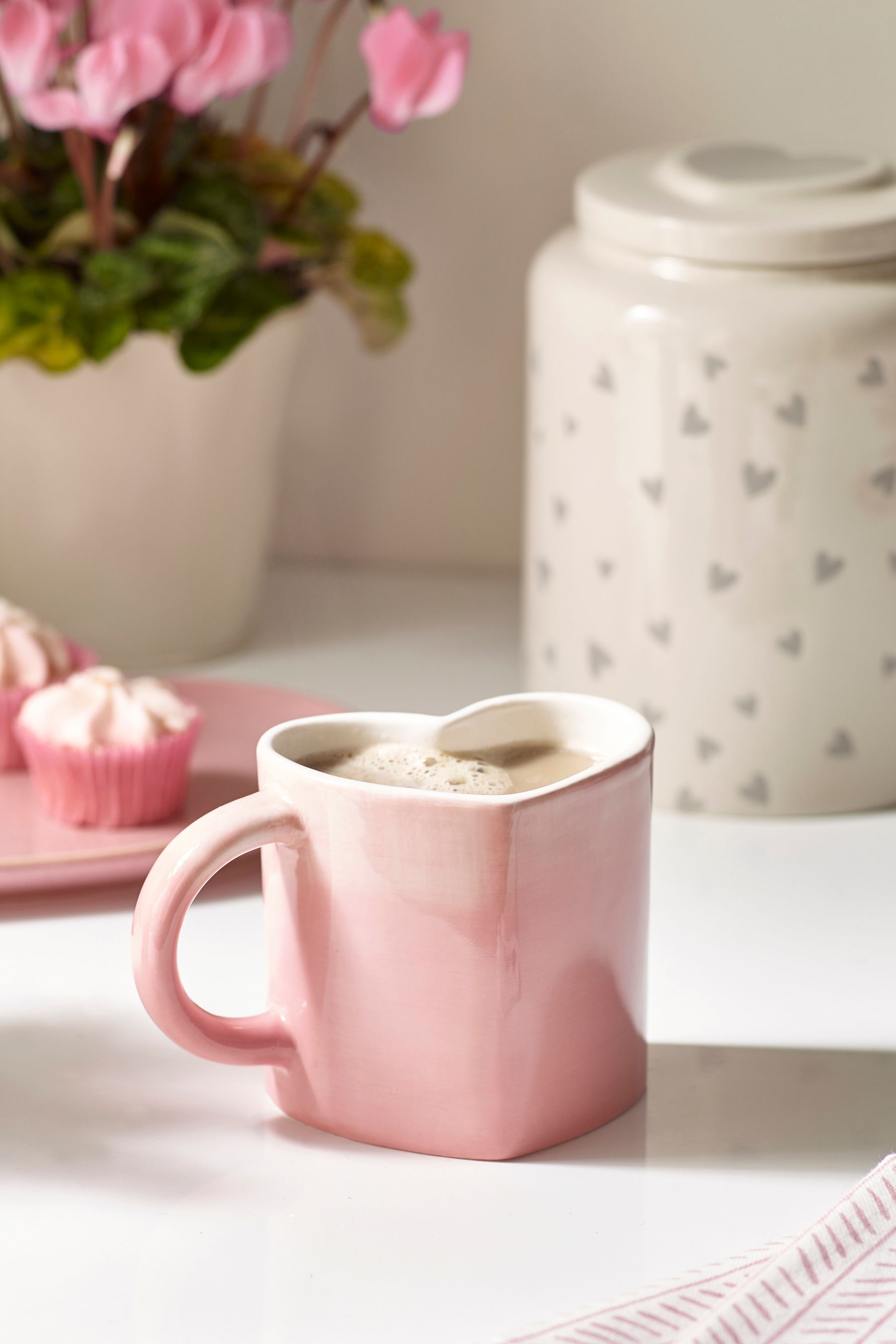 Buy Pink Heart Shaped Mug from Next United Arab Emirates